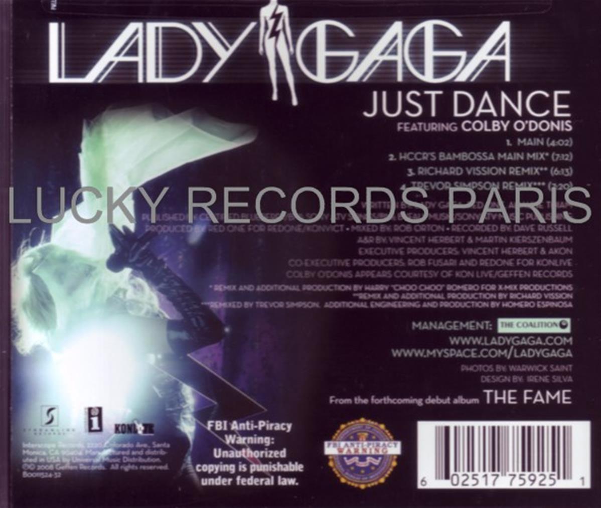 LADY GAGA / JUST DANCE MAXI CD REMIXES / USA